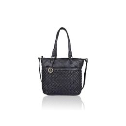 Bellicci Leder-Schultertasche "Paola" in Schwarz - (B)31 x (H)34 x (T)13 cm - 52% | Damen-taschen