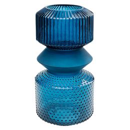 KARE Vase "Marvelous" in Blau - (H)36 x &Oslash; 18 cm - 43% | Kerzen-vasen