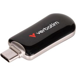 Verbatim USB-Stick &raquo;Plectra 256GB&laquo; (256 GB USB 3.2 Lesegeschwindigkeit 100 MB/s) Schwarz Kompaktes und leichtes Design