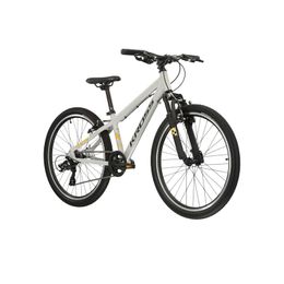 KROSS Kinderfahrrad &raquo;Kinderad 24" Dust JR 1.0 Grau 8 G&auml;nge&laquo; 8 Gang Shimano TOURNEY TX800 Schaltwerk Kettenschaltung grau+schwarz
