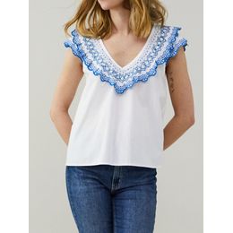 Odd Molly Bluse 'Logan' Damen Gr&ouml;&szlig;e XS blau / wei&szlig;