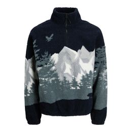 Jack & Jones Jack & Jones Sweatshirt 'JORBEAR MOUNTAIN' Herren Gr&ouml;&szlig;e L dunkelblau / grau / basaltgrau / wei&szlig;
