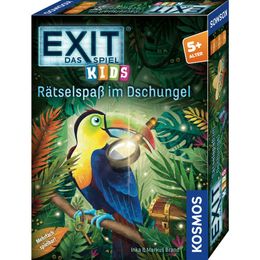 Kosmos Spiel &raquo;EXIT, Das Spiel Kids: R&auml;tselspa&szlig; im Dschungel&laquo; Made in Germany bunt