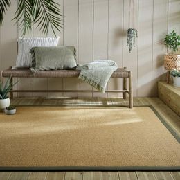 FLAIR RUGS Teppich &raquo;Sisal Look&laquo; rechteckig 6 mm H&ouml;he Sisal Look Border Indoor Outdoor Bodenl&auml;ufer Teppich gr&uuml;n Kunstfaser
