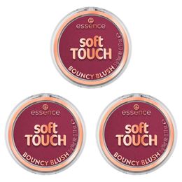 Essence Rouge »soft TOUCH BOUNCY BLUSH« 3-tlg., mittlere Deckkraft, langanhaltend, mattierend, alle Hauttypen roses in berry Rouge von Essence