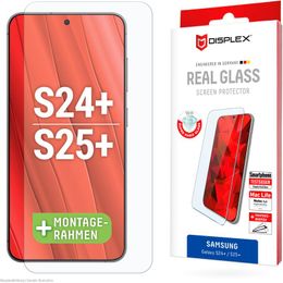 Displex Displayschutzglas &raquo;Real Glass&laquo; f&uuml;r Samsung Galaxy S24+;Samsung Galaxy S25+ Displayschutzfolie Displayschutz kratzer-resistent 10H splitterfest 