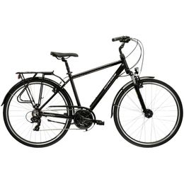 KROSS Trekkingrad »Herren-Trekkingrad 28" Berg TR 3.0 Schwarz 21 Gänge« 21 Gang Shimano TOURNEY TY300 Schaltwerk Kettenschaltung schwarz+schwarz