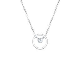 Elli Collierkettchen »Kreis 925 Sterling Silber, mit Kristallen von Swarovski « Silber 45 Halskette für Damen mit Swarovski Kristallen verleiht...