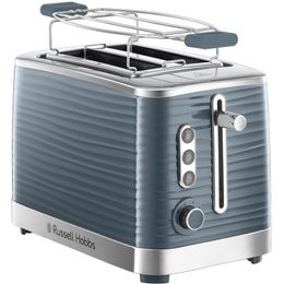 Russell Hobbs Toaster »Inspire 24373-56 Grau« 2 Schlitze 1050 W mit hochwertiger Hochglanz-Struktur, extra breite Toastschlitze Grau