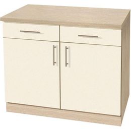 Wiho-K&uuml;chen wiho K&uuml;chen Unterschrank &raquo;Kiel&laquo; 100 cm breit, in Tiefe 50 cm beige
