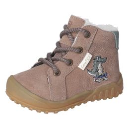 Pepino BY RICOSTA Lauflernschuh &raquo;Dusty WMS: weit&laquo; Babystiefel, Winterschuh, Schn&uuml;rstiefel mit w&auml;rmender Schurwolle braun-grau 28 28 Kn&ouml;chelhohe...