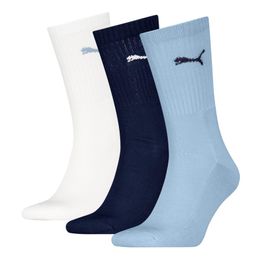 Puma Socken &raquo;UNISEX CREW SOCK 3P&laquo; 3 Paar, mit farblichem Logo Blue / Navy / White 43-46 43-46 Weiche Baumwolle