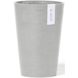 Ecopots Blumentopf &raquo;Pisa 14 Wei&szlig;grau&laquo; f&uuml;r den Innenbereich wei&szlig; Kunststoff