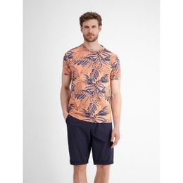Lerros T-Shirt »Herren T-Shirt, sommerlich floral bedruckt« PALE PAPAYA XXL XXL MODERN FIT (schmale Passform)