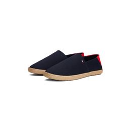 Tommy Hilfiger Slipper »HILFIGER ESPADRILLE CORE TEXTILE«, Schlupfschuh, Espadrilles, Sommerschuh, Kontrastbesatz an der Ferse dunkelblau-rot 45 45...