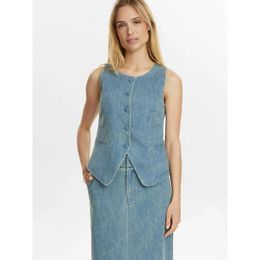 Nümph NÜMPH Kurzweste »Vest NUALETTA« Med. Blue Washed Denim 36 36 Stylische Westen für einen modernen Layering-Look