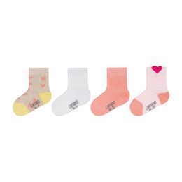 Camano M&auml;dchen Socken &raquo;ca-soft&laquo; 4 Stk. tlg. mit elastischem Bund pink 19-22