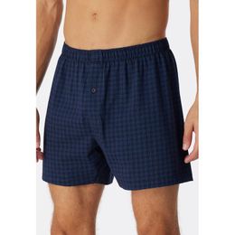 Schiesser Herren Boxershorts &raquo;Cotton Casual&laquo; mit Eingriff, kariert blau 4