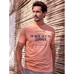 Lerros T-Shirt »Herren T-Shirt mit Brustprint« PALE PAPAYA XL XL MODERN FIT (schmale Passform)