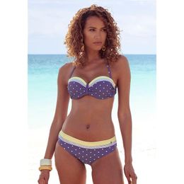 Lascana Bikini-Hose »Monri«, mit kontrastfarbenem Detail oliv-gelb bedruckt 36 - N-Gr N-Gr 36 Streifen-Punkte-Druck
