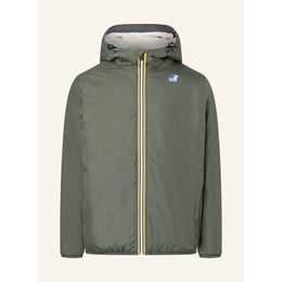 K-way Arbeitsjacke &raquo;Funktionsjacke LE VRAI 4.0 CLAUDE ORSETTO&laquo; Green Blackish M M Wasserdichtes, winddichtes und atmungsaktives Nylon-Ripstop