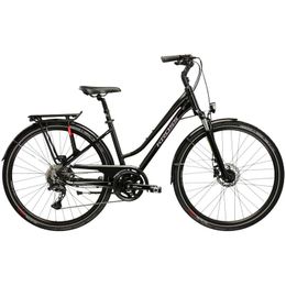KROSS Trekkingrad »Damen-Trekkingrad 28" Trans 7.0 Schwarz 20 Gänge« 20 Gang Shimano CUES U6020 Schaltwerk Kettenschaltung schwarz+schwarz