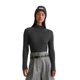 Marc O'Polo MARC O'POLO Strickpullover Turtleneck, Rippstrick, slim fit night grey melange M M Stehkragenpullover von Marc O'Polo