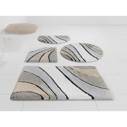 my home Badematte &raquo;Josie, Badvorleger, Badezimmer Teppich&laquo; H&ouml;he 20 mm rutschhemmend beschichtet fu&szlig;bodenheizungsgeeignet schnell trocknend 