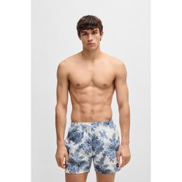 BOSS Badeshorts &raquo;Piranha&laquo; mit buntem Alloverdruck Open Blue 483 M (50) - N-Gr N-Gr M (50) Badeshorts von BOSS Black Menswear