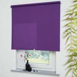 Liedeco Springrollo &raquo;Uni&laquo; Lichtschutz mit Bohren freih&auml;ngend Rollowelle 36 mm, starke Feder brombeere + Bitte ausw&auml;hlen Obermaterial: 95%...