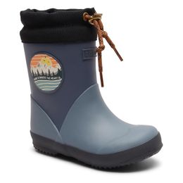bisgaard Gummistiefel »thermo II, Weite: weit«, Thermostiefel, Winterstiefel, Matsch-Schuh mit wärmender Lammwolle blau kombiniert 31 31 Wärmender...