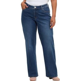 sheego Damen Gerade Jeans bei schmalerer Taille und viel Po blue-stone-washed Größe 40