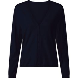 CR&Eacute;ATION L Damen Strickjacke mit 3D-Tupfen marine Gr&ouml;&szlig;e 38