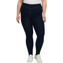 sheego Damen Skinny Jeans mit breitem Dehnbund dark blue Gr&ouml;&szlig;e 40