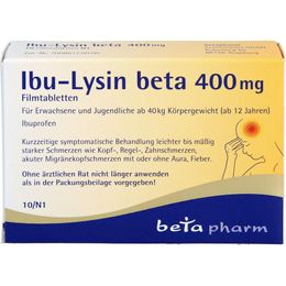betapharm IBU-LYSIN beta 400 mg Filmtabletten 10 St