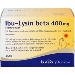 betapharm IBU-LYSIN beta 400 mg Filmtabletten 50 St