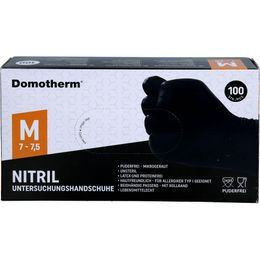 Domotherm Unt.Handschuhe Nitril unste.pf M schwarz 100 St
