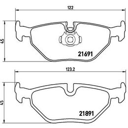 Brembo Bremsensatz-Vorn und hinten Bremsensatz, Scheibenbremse vorne rechts links innenbel&uuml;ftet 298mm f&uuml;r BMW 34351163207 34211164175 34116767061 SG00