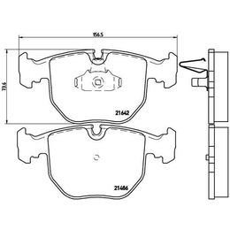 Brembo Bremsensatz-Vorn und hinten Bremsensatz, Scheibenbremse vorne rechts links innenbel&uuml;ftet 298mm f&uuml;r BMW 34211163153 34211163395 1163207 SG00000E