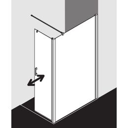 Kermi Liga Seitenwand LIT1R083201AK 83x200cm, rechts, silber/mattglanz, ESG klar, auf Duschplatz
