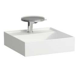 Laufen Kartell Handwaschbecken 8153310001581, 46x46cm, wei&szlig;, 3 Hahnl&ouml;cher, Saphirkeramik