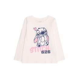 name it Shirt 'NMFVOSLA STITCH' M&auml;dchen Gr&ouml;&szlig;e 92 marine / hellblau / rosa / wollwei&szlig;