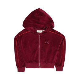 Calvin Klein Jeans Sweatjacke M&auml;dchen Gr&ouml;&szlig;e 104 rot / burgunder