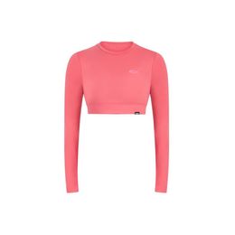 Smilodox Crop Shirt Kenna Longsleeve Damen Gr&ouml;&szlig;e XL pink