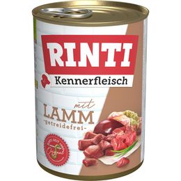 Rinti Kennerfleisch mit Lamm Hunde-Nassfutter getreidefrei 24x400g