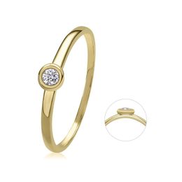 ONE ELEMENT Ring Damen Gr&ouml;&szlig;e 50 gold / wei&szlig;