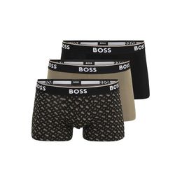 BOSS Boxershorts 'Power' Herren Gr&ouml;&szlig;e S braun / brokat / schwarz / wei&szlig;