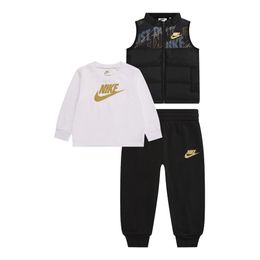 Nike Sportswear Set: Hose, Shirt, Weste Jungen Gr&ouml;&szlig;e 80 gold / schwarz / wei&szlig;