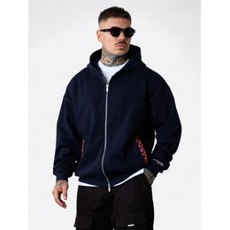 Esteem Sweatjacke Herren Gr&ouml;&szlig;e S dunkelblau / rot / wei&szlig;