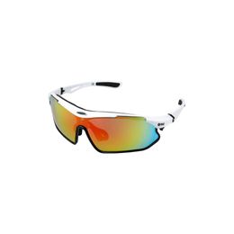 YEAZ Unisex-Sportbrille "Sunray" in Weiß/ Rot | Gr.: onesize